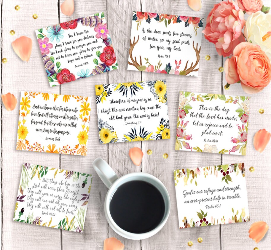 Bible Verse Cards Printable 3x2.5 Instant Download 9