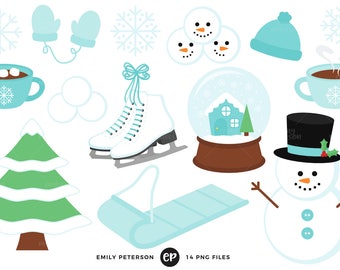 Snowman clip art | Etsy