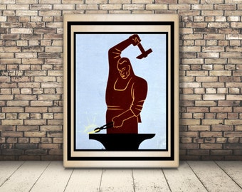 Blacksmith poster | Etsy