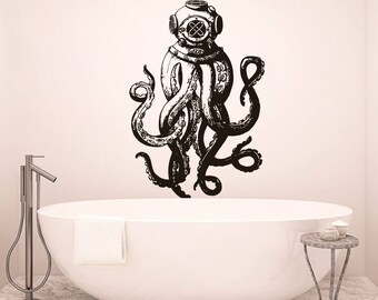 Octopus wall decal | Etsy