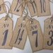 20 TABLE NUMBERS Burlap Wedding Centerpieces Custom