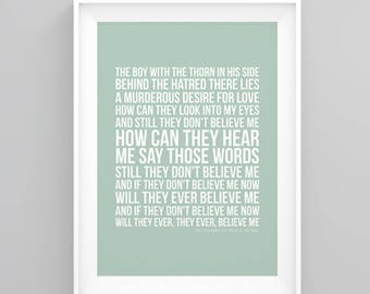 The smiths lyrics | Etsy