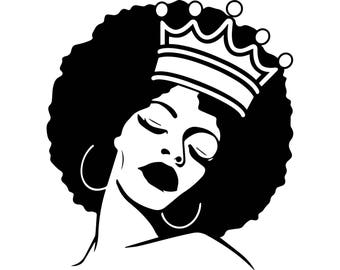 Afro queen art | Etsy