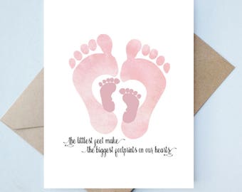 Baby feet card | Etsy