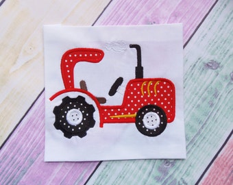 Tractor applique | Etsy