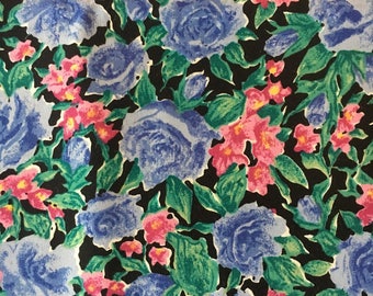 Bold floral fabric | Etsy