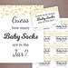 Guess How Many Socks Game Printable Baby Shower Games Gold