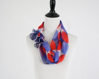 Red white blue scarf | Etsy