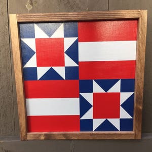 Barn quilt flag | Etsy