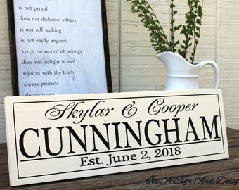 Wedding name sign | Etsy