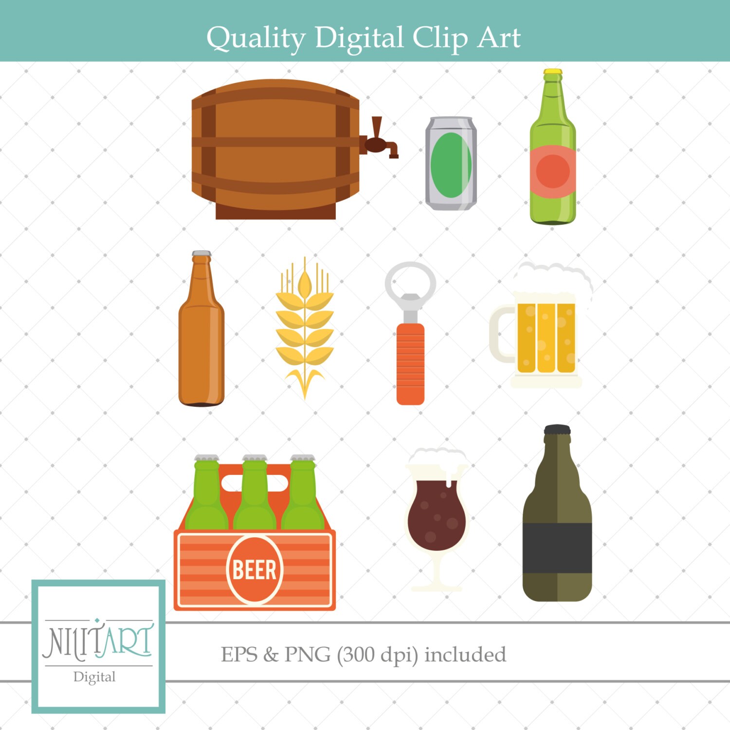 Beer clipart beer keg clipart vector graphics bottle