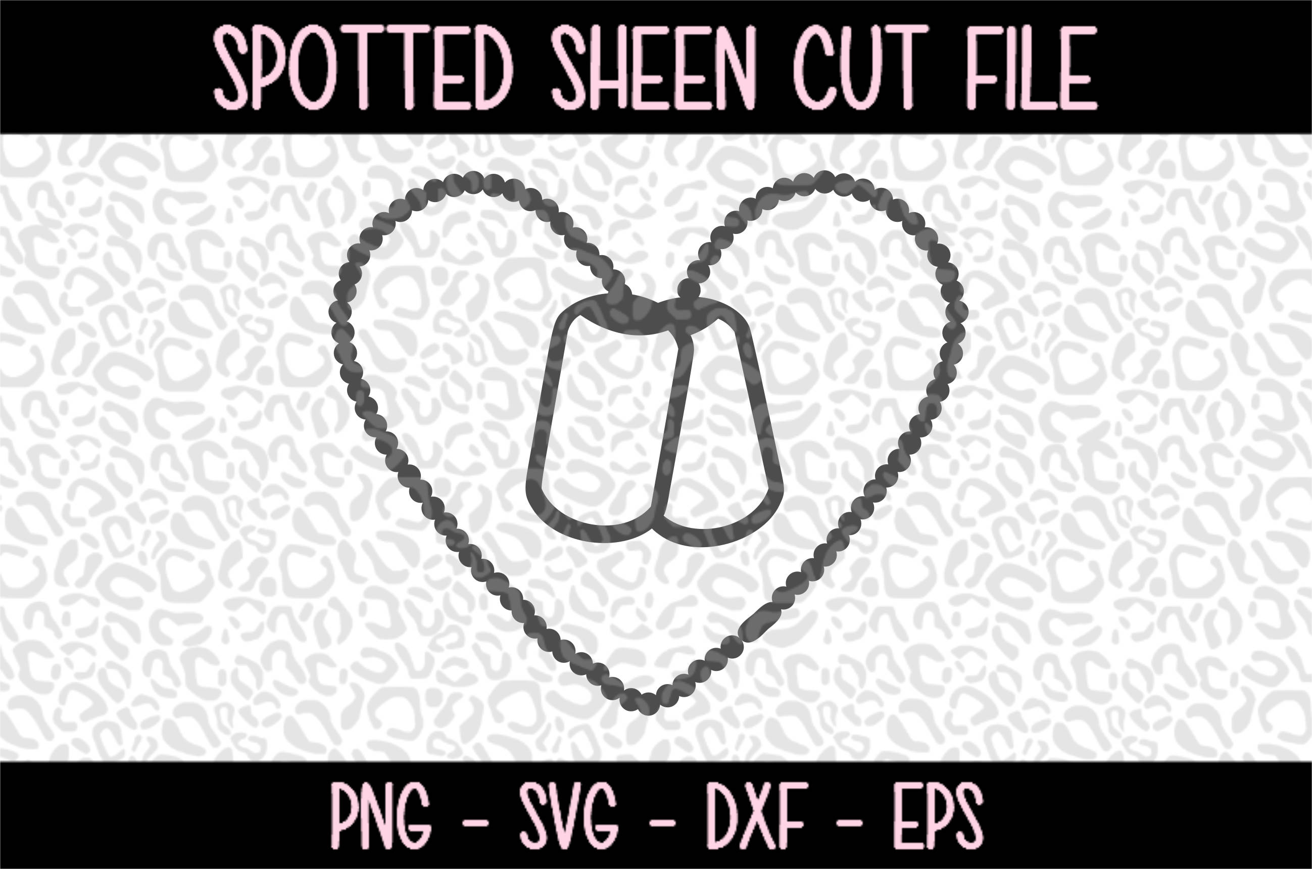 Military Dog Tag Heart PNG SVG eps and dxf Files for Cutting
