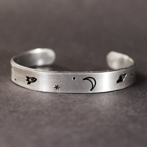 Space Bracelet Spaceship Moon Planet and Star Jewelry NASA