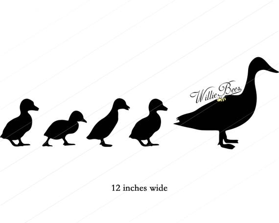 Ducks SVG Mom and Baby Ducks Clipart Baby Duck Family Of