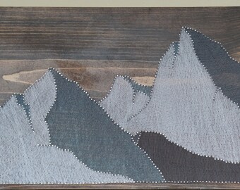Mountain string art | Etsy