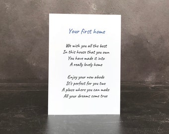 Housewarming poem | Etsy