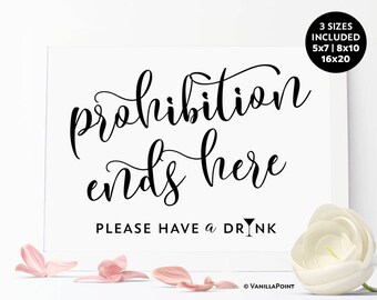 Prohibition era sign | Etsy