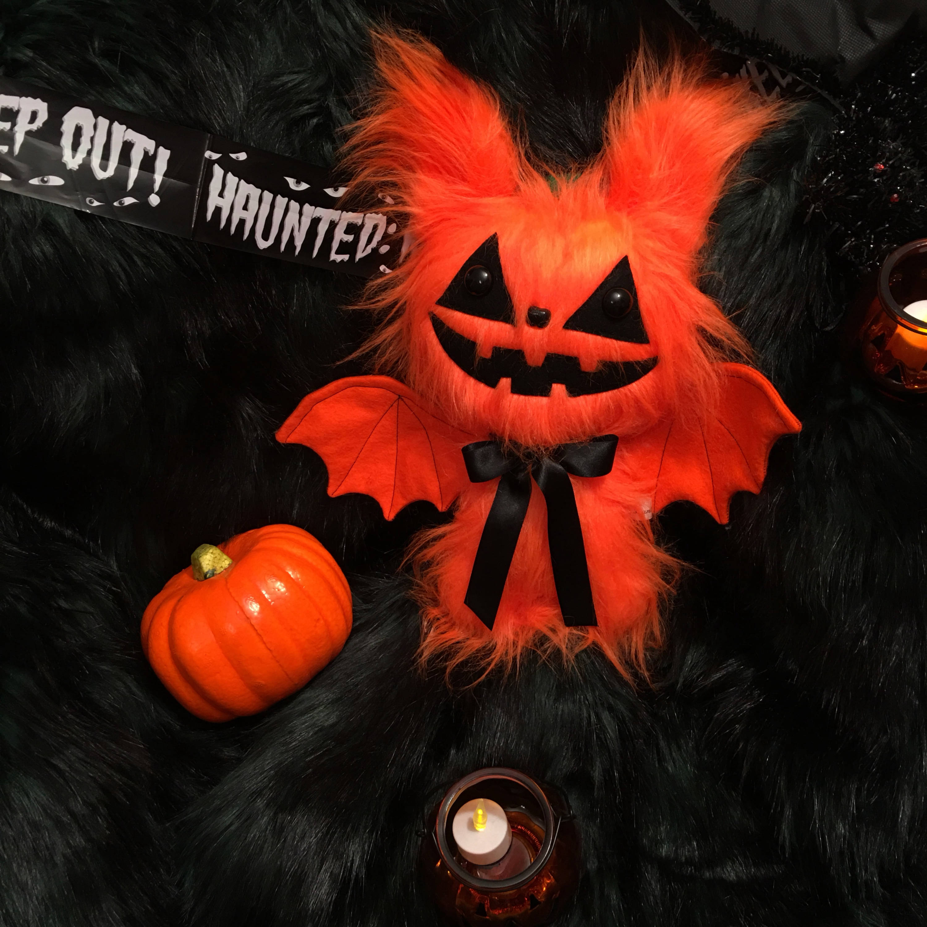 Pumpkin Bat Plush Toy Halloween Toys Halloween Decorations