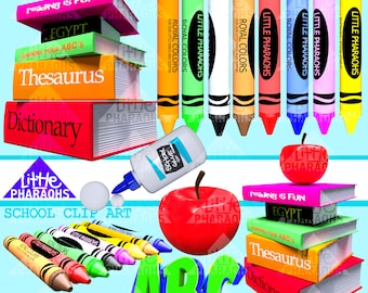 Vintage Back To School Clip Art Printable Digital Download