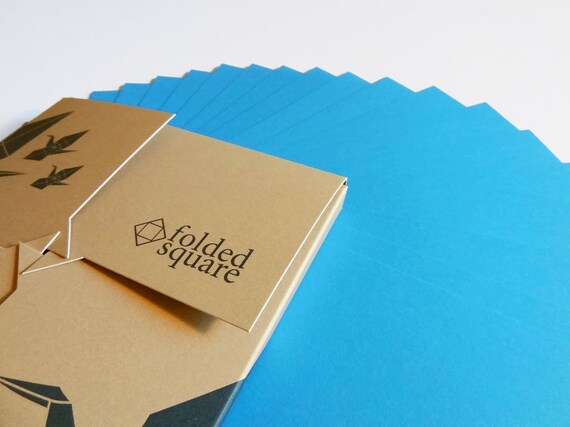 Cyan Origami Paper 100 sheet gift set Pantone Cyan