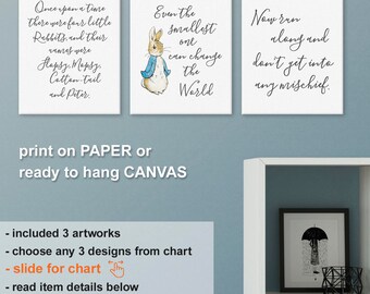 Peter rabbit canvas | Etsy