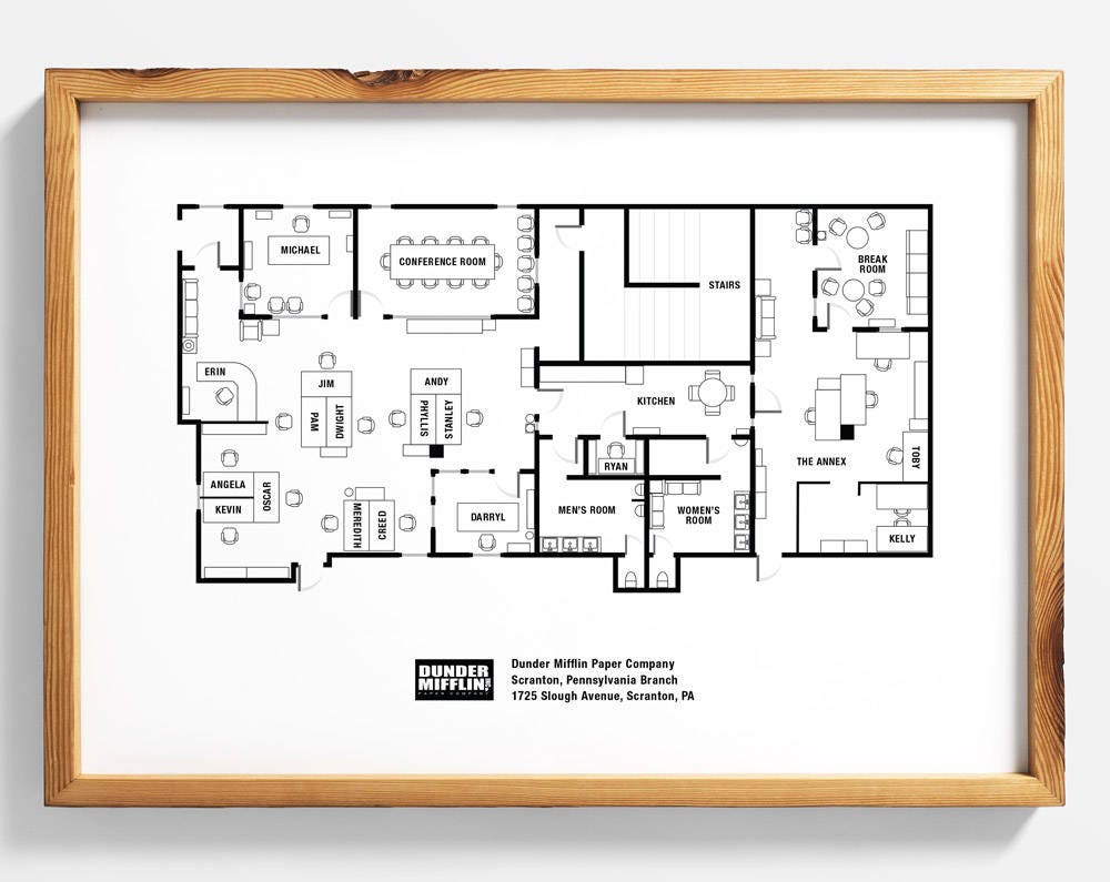 The Office Floor Plan: The Office TV show The Office poster