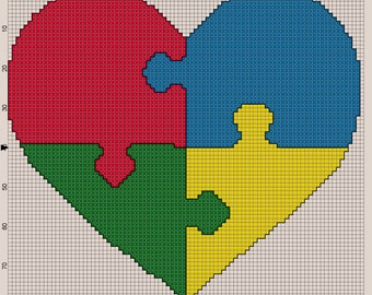 Autism cross stitch | Etsy