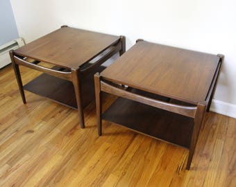 Walnut end tables | Etsy