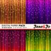 Colorful Glitter Stars Digital Papersrainbow colored digital
