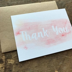 Watercolor thank you | Etsy