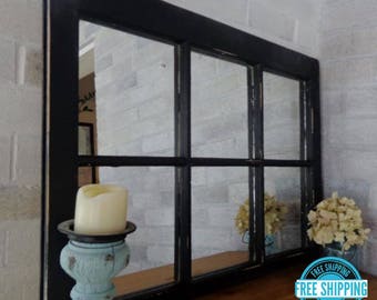 Window pane mirror | Etsy