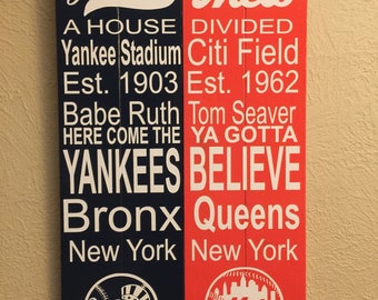 Divided baseball | Etsy