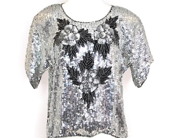 Sequin top | Etsy