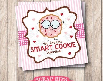 INSTANT Download-Teacher Gift: One Smart Cookie Treat Bag Tags