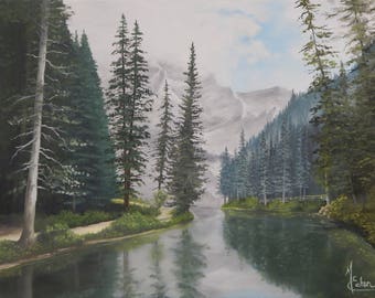 Alpine painting | Etsy