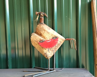 METAL CHICKEN / TURKEY recycled welded metal art yard art