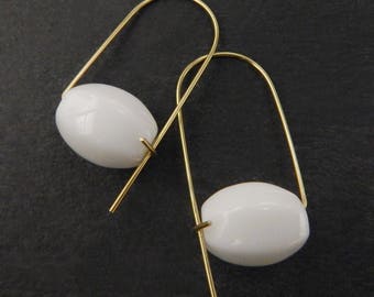 White earrings | Etsy