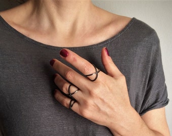 Geometric shape ring | Etsy