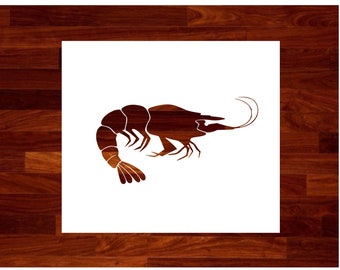 Shrimp painting | Etsy