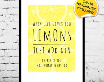 Gin poster | Etsy