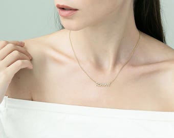 Custom word necklace | Etsy