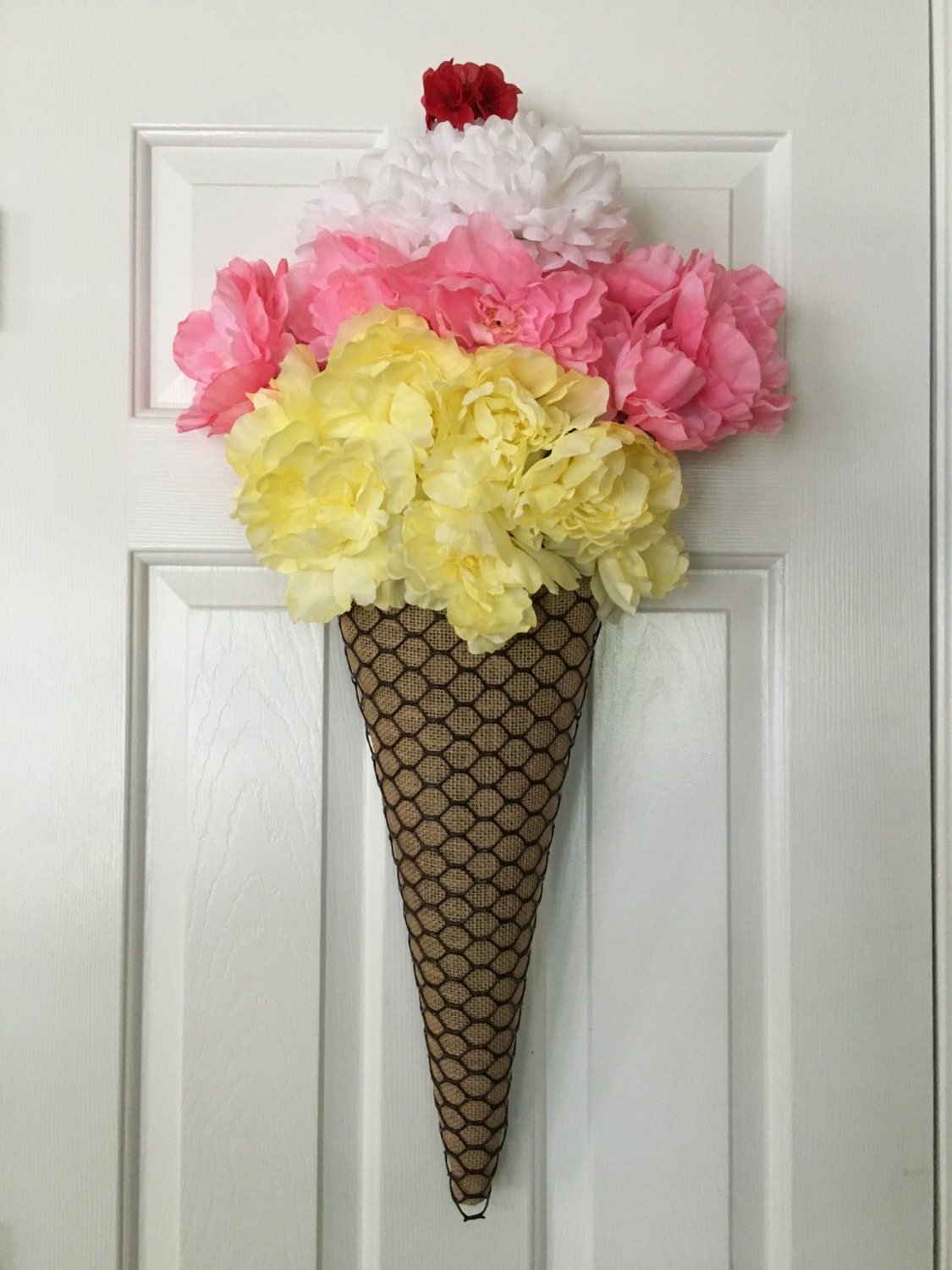 Ice-Cream Cone Wreath Summer Wreath Ice-Cream Door Hanger