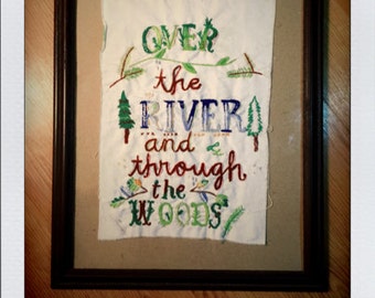 Embroidered quote | Etsy