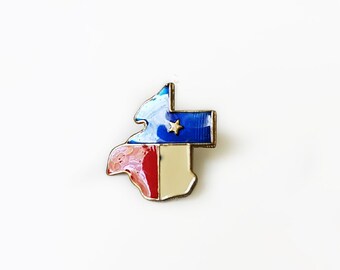 Texas flag pin | Etsy