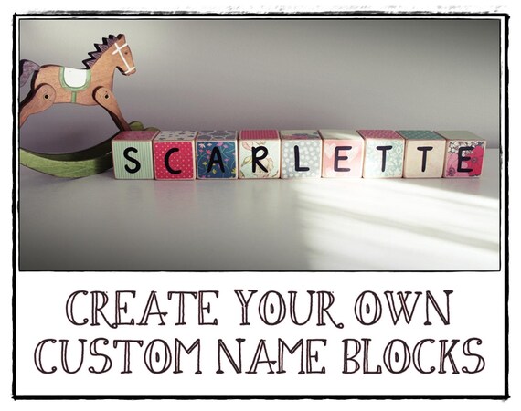 Custom Name Blocks // Wooden Name Blocks // Personalised Baby