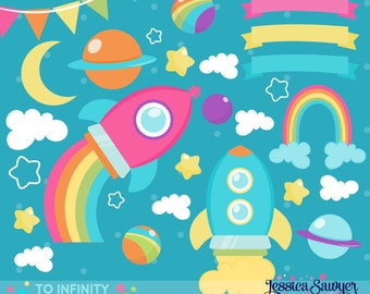 Rocket ship clipart | Etsy