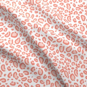 Pink leopard fabric | Etsy