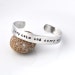 Personalized metal cuff bracelet custom bracelet aluminum
