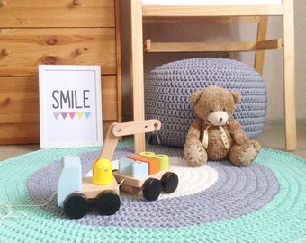 Crochet floor rug | Etsy