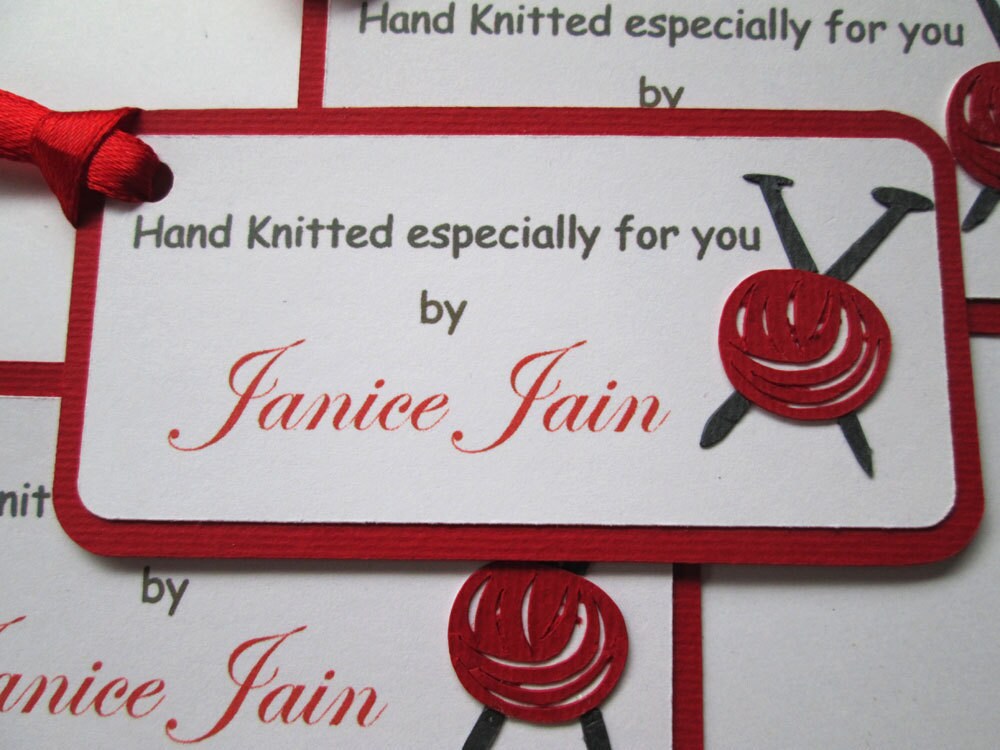 10 Knitting Gift Tags Hand Knitted By Knitting Labels